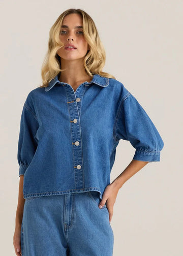 SASS Perri Denim Blouse – Condamine Clothing