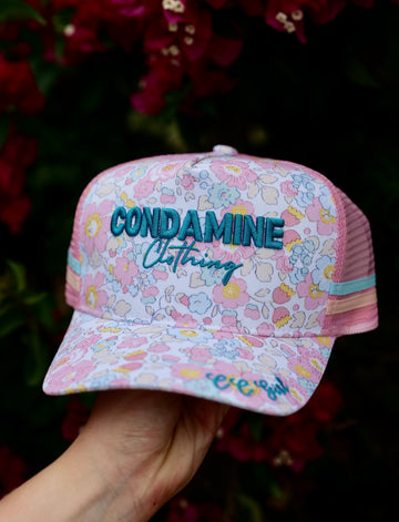 Dainty Floral Ladies Trucker Cap | CC Collection | Condamine Clothing