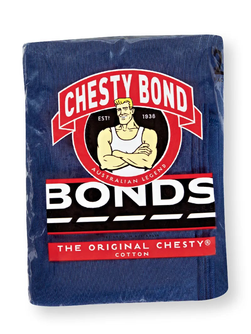 Bonds Chesty Singlets - Navy - 2 Pack – Condamine Clothing