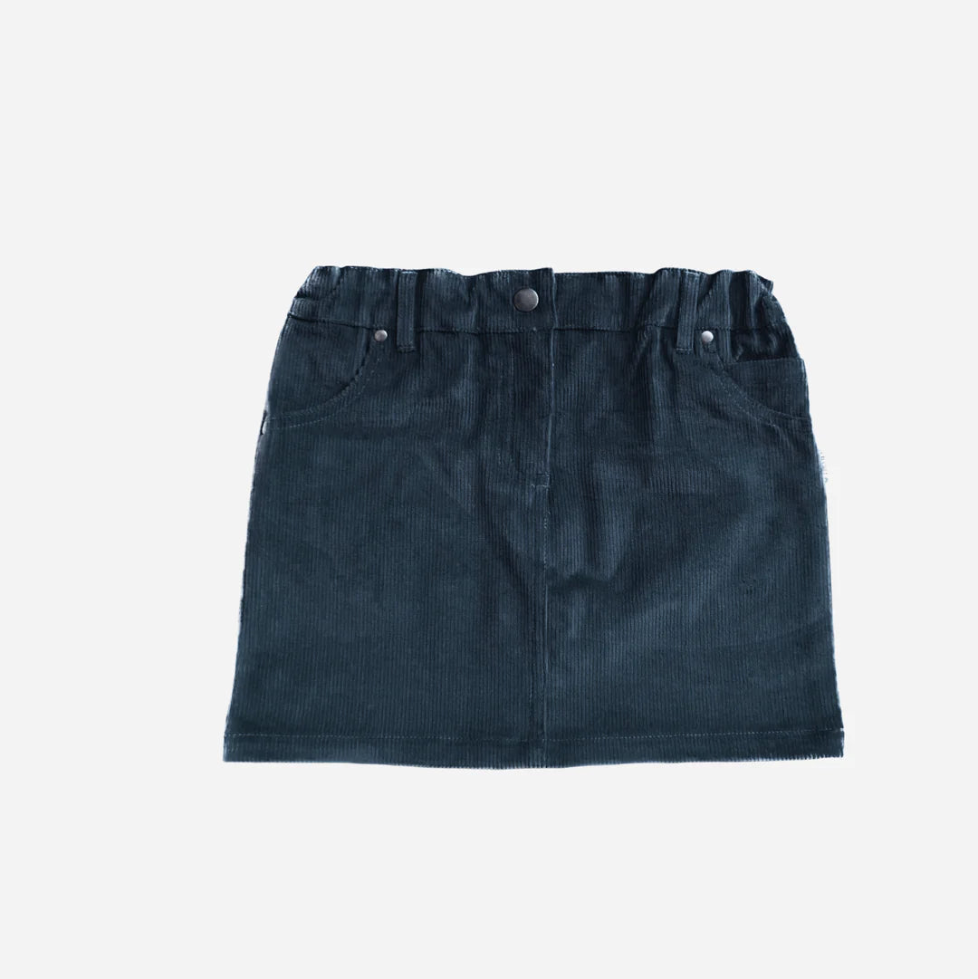 Love Henry Girls Straight Skirt - Navy Corduroy – Condamine Clothing