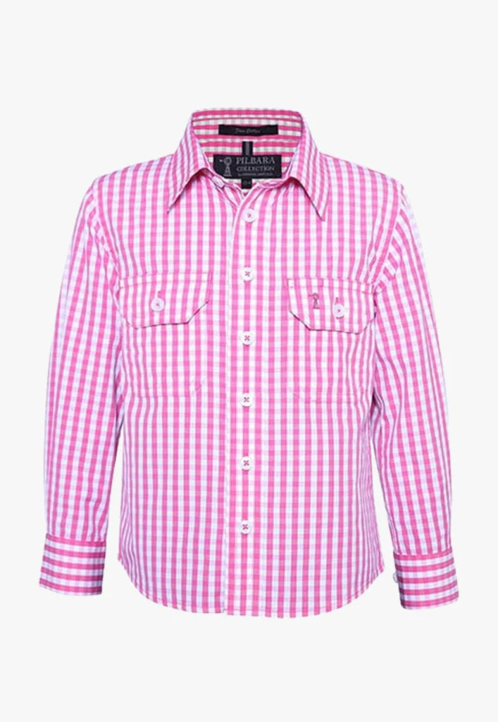 Pilbara Collection RMPC001 Kids Long Sleeve Check Shirt – Condamine ...